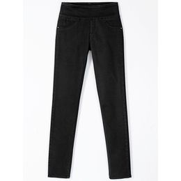 Casual Looks Damen Schlupfhose, schwarz, Gr. 40, unifarben, 65% Baumwolle, 33% Polyester, 2% Elasthan, Hosen