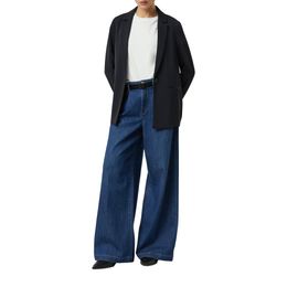 comma, COMMA Damen Jackenblazer, schwarz, Gr. 40, unifarben, Web, Obermaterial: 97% Polyester, 3% Elasthan, Blazer, Oversize-Blazer mit Reverskragen