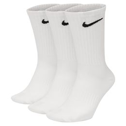 Nike Herren Funktionssocken "U NK EVERYDAY LTWT CREW 3PR", Gr. S, wei&szlig;, Obermaterial: 60% Baumwolle, 37% Polyester, 3% Elasthan, Socken, f&uuml;r sportive