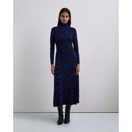 Scalpers Kleid 'Scjerseyoverlock' Damen Gr&ouml;&szlig;e 42 dunkelblau / schwarz Winterkleid