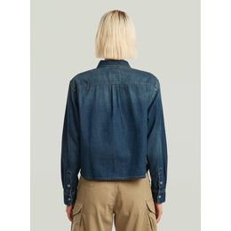 G-Star Raw G-STAR Damen Langarmshirt "Boxy Relaxed 1-Pocket Shirt", blau, Gr. S, Obermaterial: 100% Baumwolle, Shirts