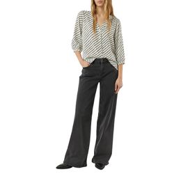 comma, COMMA Damen Shirtblusewei&szlig; beige, Gr. 40, bedruckt, Web, Obermaterial: 100% Polyester, Blusen, 3/4-Arm Tunika mit grafischem Muster