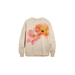 Desigual Sweatshirt Damen Gr&ouml;&szlig;e L beige / dunkelbraun / orange / magenta