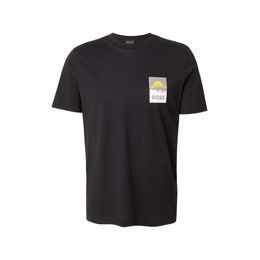 BOSS T-Shirt 'Te_Plain' Herren Gr&ouml;&szlig;e XL hellgelb / hellgrau / schwarz