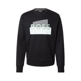 BOSS Sweatshirt 'C-Soleri 250' Herren Gr&ouml;&szlig;e XL pastellgr&uuml;n / schwarz / wei&szlig;