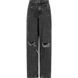 Urban Classics Ladies Distressed 90's Wide Leg Denim Pants ' ' Damen Gr&ouml;&szlig;e 32 black denim