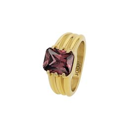 JOOP! JOOP Damen Fingerring "Schmuck, Geschenk", 60, Edelstahl, 3mm, gold, Edelstahl, Fingerringe, mit Zirkonia (synth.)