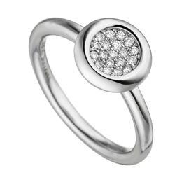 Jobo Damen Diamantring "Ring Wei&szlig;goldring", 60, SI = kleine Einschl&uuml;sse, Diamanten Wei&szlig;gold 585wei&szlig;gold 585, Diamanten, Wei&szlig;gold 585, Fingerringe,