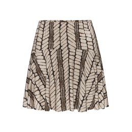 Lascana Damen Hosenrock "mit Alloverdruck aus Viskosejersey", braun, Gr. 46, bedruckt, Jersey, Obermaterial: 95% Viskose, 5% Elasthan, R&ouml;cke, kurzer