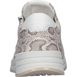 Waldl&auml;ufer WALDL&Auml;UFER Damen Sneaker, Gr. 5,5hellbeige, wei&szlig;, animal, Nappaleder, Nubukleder, Reptilienpr&auml;gung, Schuhe, Schn&uuml;rschuh, Halbschuh, Freizeitsneaker