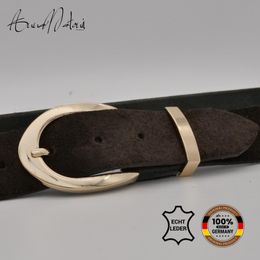 AnnaMatoni Damen Lederg&uuml;rtel "AnnaMatoni Damen Lederg&uuml;rtel in hochwertigem Velour Leder 3,5cm", schwarz, Gr. 125, 100% Leder, G&uuml;rtel