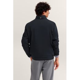 Bugatti Herren Blouson "Regular Fit", schwarz, Gr. 52, unifarben, 100% Polyester, Jacken, mit Stehkragen & Stretch-Funktion