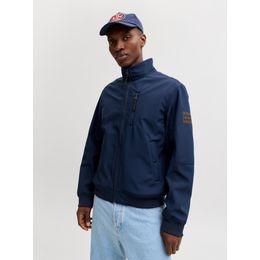 Jack & Jones JACK & JONES Herren Softshelljacke "JJEPARKER SOFTSHELL BOMBER SN"navy blazer, Gr. L, unifarben, Web, Obermaterial: 100% Polyester, Jacken,