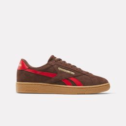 Reebok CLASSIC Herren Sneaker "CLUB C GROUNDS UK", Gr. 45,5, braun, Leder, Synthetik, Schuhe