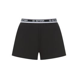 G-Star Raw G-STAR Damen Pyjama "SUNSTONE, RELAXED TEE & SLEEP SHORTS SET", Gr. M, schwarz-wei&szlig;, Jersey, Obermaterial: 95% Baumwolle, 5% Elasthan, unifarben,