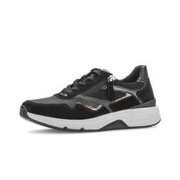 Gabor Damen Sneaker "Sneaker low Materialmix Leder/Lederimitat", Gr. 39grau, Schuhe
