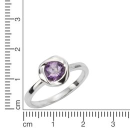 Vivance Damen Fingerring "925-/ Sterling Silber Amethyst", 056 (17,8), Silber 925 (Sterlingsilber), wei&szlig;, Silber 925 (Sterlingsilber), Fingerringe