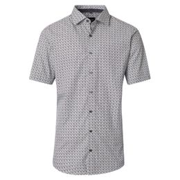 Venti Herren Businesshemd "Venti Businesshemd Kurzarm Print", beige, Gr. 39, bedruckt, 100% Baumwolle, Hemden