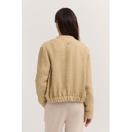Bugatti Damen Kurzjacke "Hochwertig", beige, Gr. 44, unifarben, 56% Polyacryl, 30% Baumwolle, 10% Polyester, 2% Polyamid, 2% Viskose, Jacken, Boucle