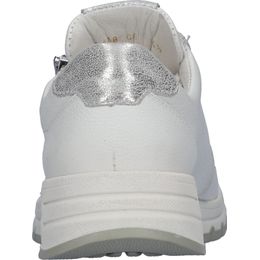 Waldl&auml;ufer WALDL&Auml;UFER Damen Sneaker, Gr. 9wei&szlig;, silberfarben, Nappaleder, Nubukleder, unifarben mit Farbeinsatz, Schuhe, Schn&uuml;rschuh, Halbschuh, Freizeitsneaker