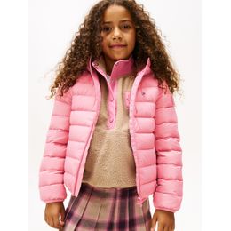 Tommy Hilfiger M&auml;dchen Steppjacke "U LIGHT DOWN HOODED JACKET"mystic pink, Gr. 7, unifarben, Web, Obermaterial: 100% Polyamid, Jacken, Kinder bis 16