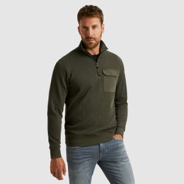 PME-Legend PME LEGEND Herren Troyer, gr&uuml;n, Gr. 5XL, Feinstrick, Obermaterial: 65% Baumwolle, 27% Polyester, 8% Polyester (Sorona), Pullover, mit Brusttasche