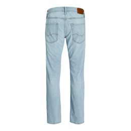 Jack & Jones JACK & JONES Herren Tapered-fit-Jeans "JJIMIKE aus elastischem Material und Used-Waschung", blau, Gr. 28, Denim/Jeans, Obermaterial: 99% Baumwolle,