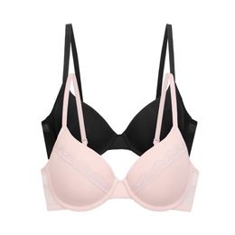 Dorina Damen B&uuml;gel-BH "Jana (Valentine)", Gr. 80, schwarz, Microtouch, Obermaterial: 61% Polyamid, 31% Polyester, 8% Elasthan, BHs, leicht
