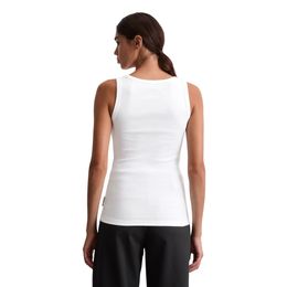 Marc O'Polo MARC O'POLO Damen Tanktopwei&szlig;, Gr. XL, Rippware, Obermaterial: 97% Baumwolle, 3% Elasthan, Tops, slim fit, aus elastischem Rippjersey