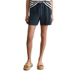 Marc O'Polo MARC O'POLO Damen Shorts "aus Organic Cotton", blau, Gr. L, unifarben, Obermaterial: 100% Baumwolle, Hosen