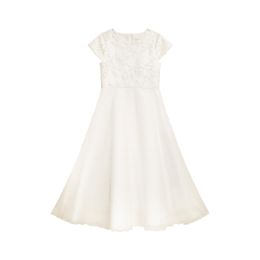DANAMADE M&auml;dchen Partykleid "DANAMADE Dresses DPOLINA", wei&szlig;, Gr. 152, Obermaterial: 100% Polyester. Futter: 100% Polyester, Kleider
