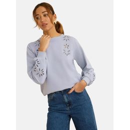 Love & Roses Sweatshirt Damen Gr&ouml;&szlig;e S taubenblau