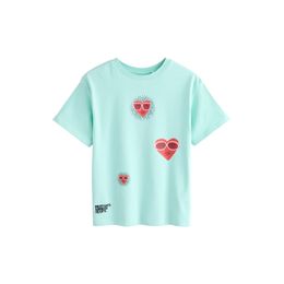 next T-Shirt M&auml;dchen Gr&ouml;&szlig;e 116 hellblau / rosa / rot / schwarz
