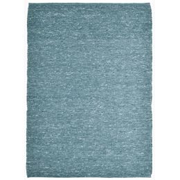 Teppich HEINE HOME, B:70cm H:12mm L:140cm, blau, Schurwolle, Wolle, Wohnzimmer, Teppiche