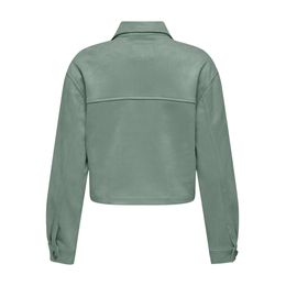 Only Damen Kurzjacke "ONLBELICIA LIFE FAUX SUEDE JACKET OTW", gr&uuml;n, Gr. L, unifarben, Web, Obermaterial: 95% Polyester, 5% Elasthan, Jacken, aus