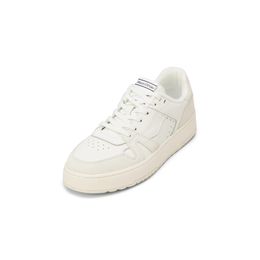Marc O'Polo MARC O'POLO Herren Sneaker "mit robuster Gummisohle", Gr. 41, wei&szlig;, Obermaterial: 100% Leder (Rind), unifarben, Schuhe