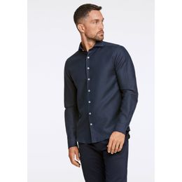 LINDBERGH Herren Flanellhemd "LINDBERGH Freizeithemd"navy, Gr. L, Obermaterial: 59% Baumwolle, 41% Leinen, Hemden