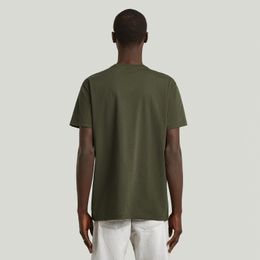 G-Star Raw G-STAR Herren T-Shirt "Base-S T-Shirt", gr&uuml;n, Gr. S, unifarben, Jersey, Obermaterial: 100% Baumwolle, Shirts, mit kleinem Logo-Detail