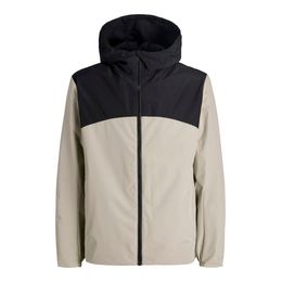 Jack & Jones JACK & JONES Herren Kurzjacke "JJESOHO LIGHT JACKET SN", beige, Gr. XS, Web, Obermaterial: 100% Polyester, Jacken, mit Kapuze