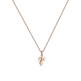 Elli Damen Kette mit Anh&auml;nger "Engel Herz Gl&uuml;cksbringer Symbol Schmuck Geschenk 925 Silber", 50, ohne Stein, Silber 925 (Sterlingsilber), L: