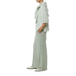 comma, COMMA Damen Stoffhose, gr&uuml;n, Gr. 36, meliert, Web, Obermaterial: 52% Viskose, 45% Polyester, 3% Elasthan, Hosen, meliert, mit geradem Bein und