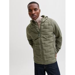 Jack & Jones JACK & JONES Herren Steppjacke "JJEPERFECT HYBRID JACKET NOOS"dusty olive, Gr. XL, unifarben, Steppware, Fleece, Obermaterial: 100% Polyester,