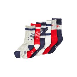 Nike Sportswear Socken M&auml;dchen Gr&ouml;&szlig;e 28/30 navy / graumeliert / rot / wei&szlig;