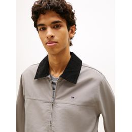 Tommy Jeans Herren Blouson "TJM REGULAR COTTON RANCH", grau, Gr. XL, unifarben, Web, Obermaterial: 100% Baumwolle, Jacken, Regular fit mit