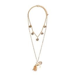 Bershka Kette 'BOHO CHIC' Damen Gr&ouml;&szlig;e One Size elfenbein / gold