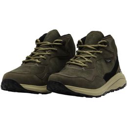 Jack Wolfskin Herren Outdoorschuh "CAMP FEVER TEXAPORE MID M", Gr. 44,5, braun, Leder, Synthetik, Schuhe, wasserdicht