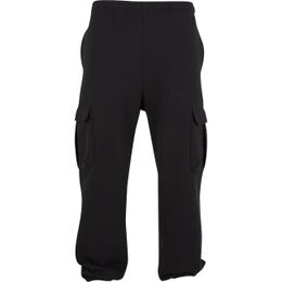 Urban Classics Herren Jogginghose "Urban Classics 90&lsquo;s Cargo Sweatpants"schwarz, Gr. S, unifarben, 80% Baumwolle, 20% Polyester, Hosen