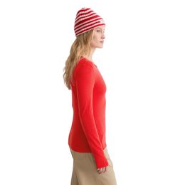 Marc O'Polo MARC O'POLO Damen Langarmshirt "aus Slub Jersey", rot, Basic, Gr. XS, unifarben, Obermaterial: 100% Baumwolle, Shirts