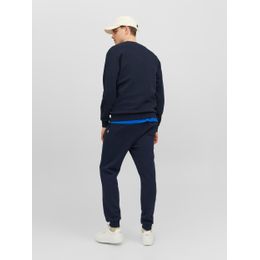Jack & Jones JACK & JONES Herren Sweathose "JPSTGORDON mit Kordelzug und Komfortbund", blau, Gr. XXL, unifarben, angeraute Sweatware, Obermaterial: 61% Polyester,