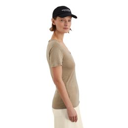 Marc O'Polo MARC O'POLO Damen T-Shirt "aus Leinen-Lyocell-Mix", beige, Basic, Gr. XXL, unifarben, Obermaterial: 55% Leinen, 45% Lyocell, Shirts